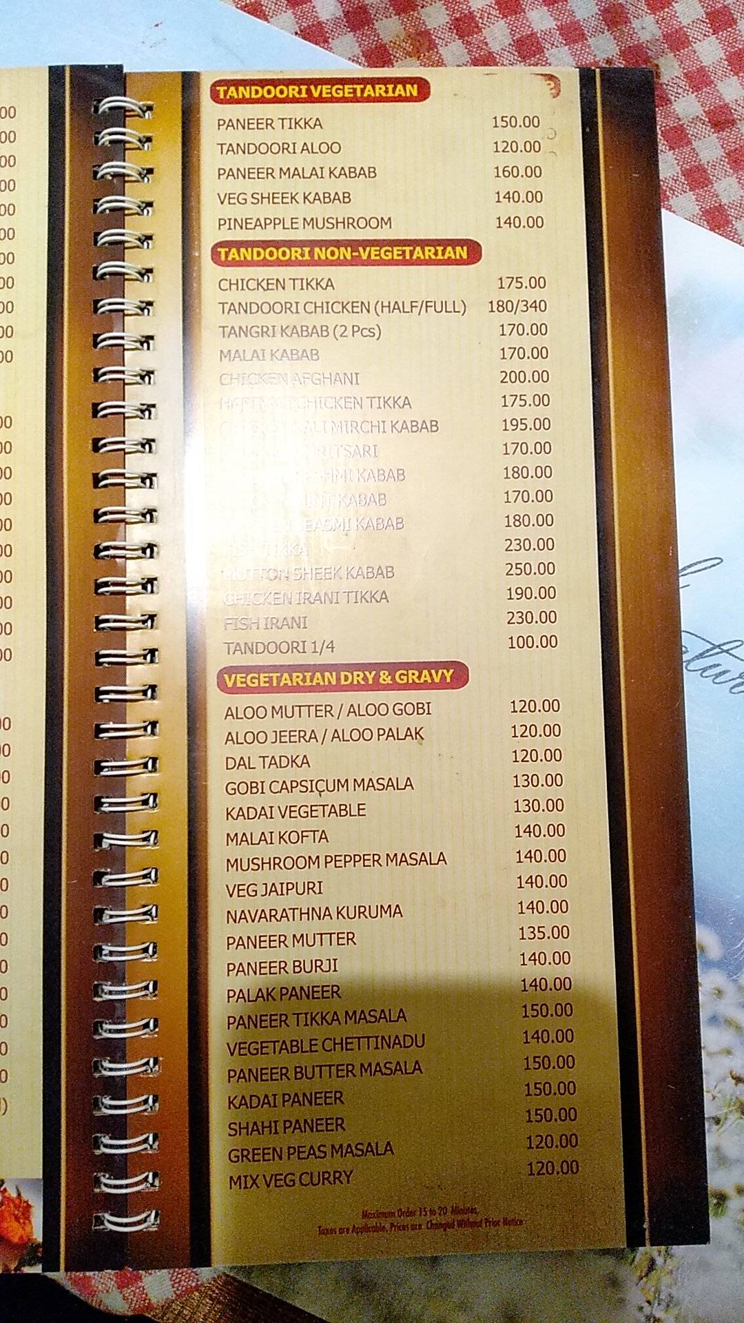 Menu at Al Rayan Restaurant, Chennai