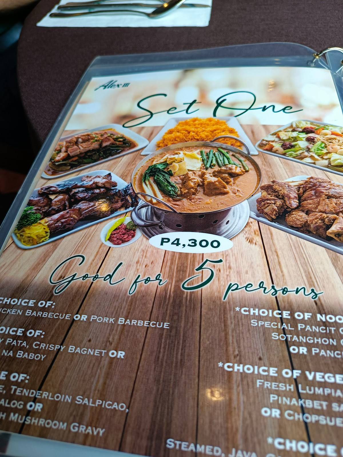 Menu at Alex III - Fairview restaurant, Quezon City, 53 Pontiac Corner ...