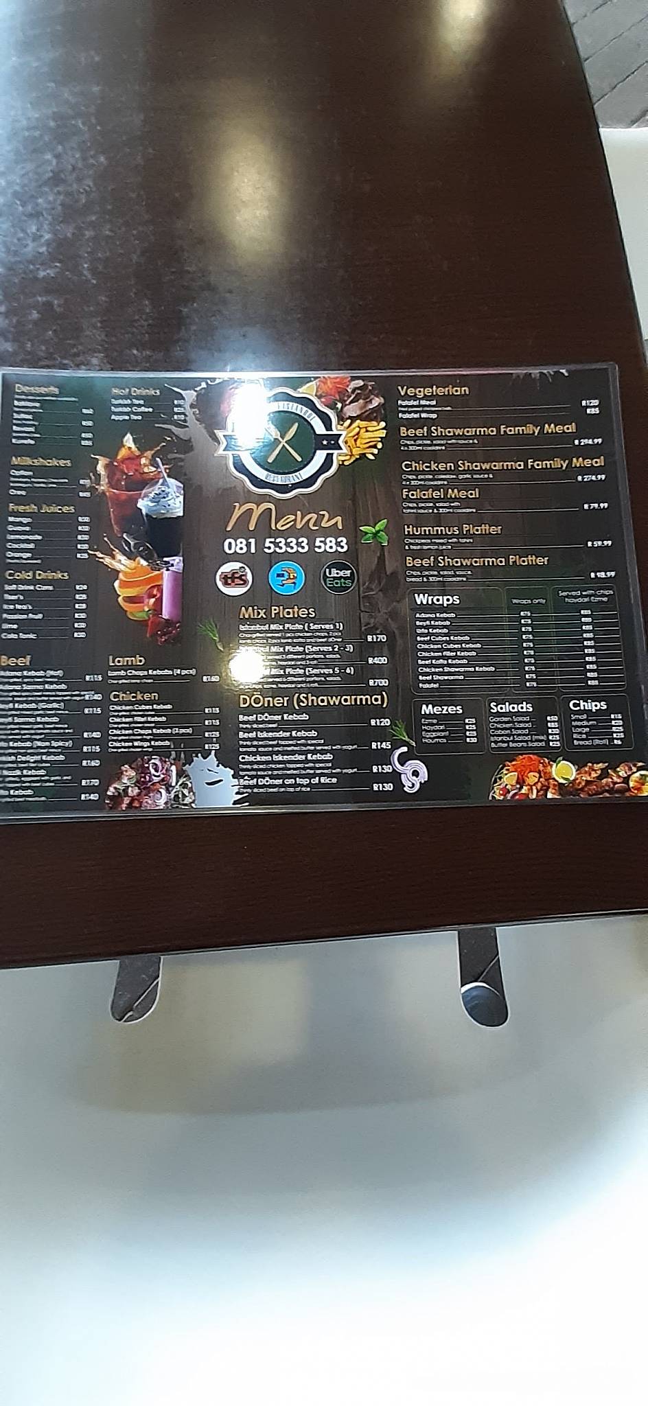 Speisekarte von Almostafa Shawarma restaurant, Bloemfontein