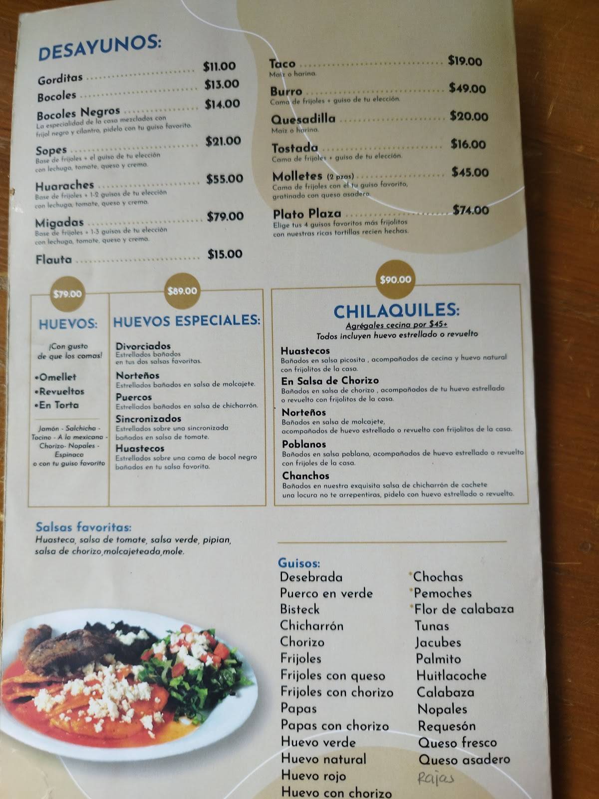 Menu at Artesano restaurant, Ciudad Valles