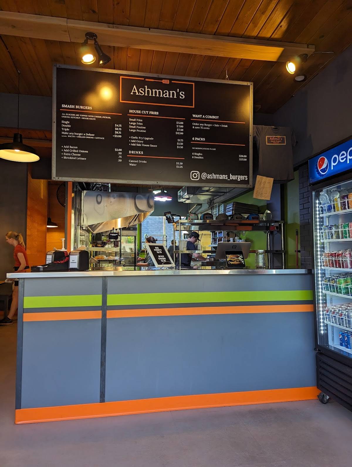 Menu au Ashman's Smash Burgers and Fries restaurant, Nelson