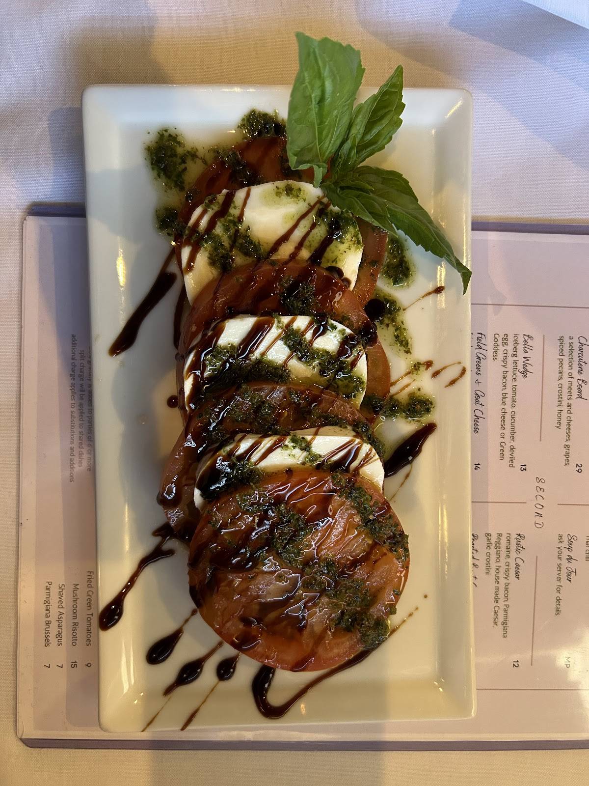 Menu at Bella Fresca restaurant, Shreveport, Line Ave