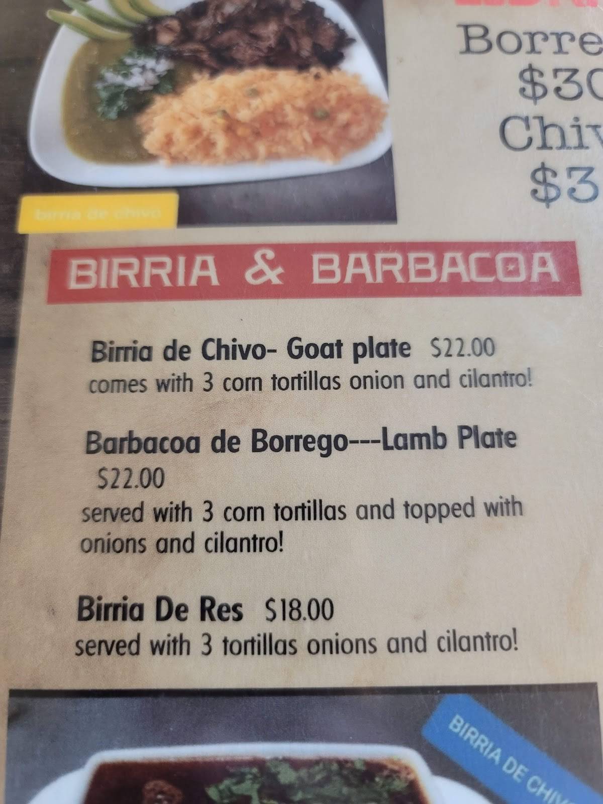 Menu at Birria & Barbacoa de Chivo Los Compadre's Taco Truck, Baton Rouge