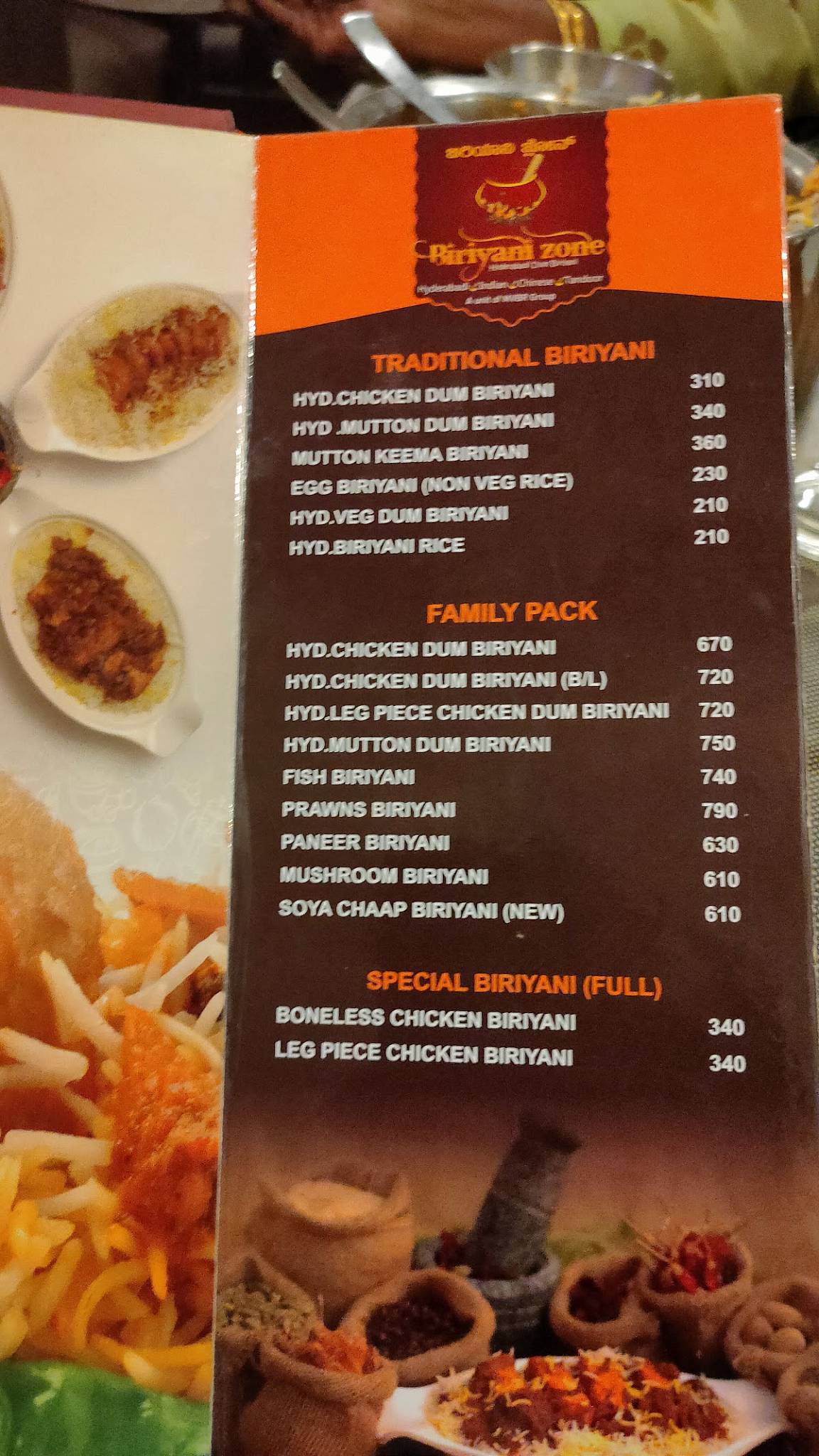 Menu at Biryani Zest, ITPL, Whitefield, Hyderabadi Dum Biryani ...