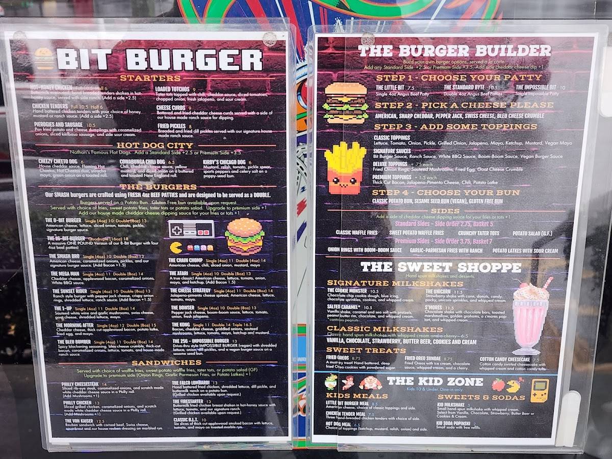 Menu at Bit Burger restaurant, Knoxville, 151 N Seven Oaks Dr