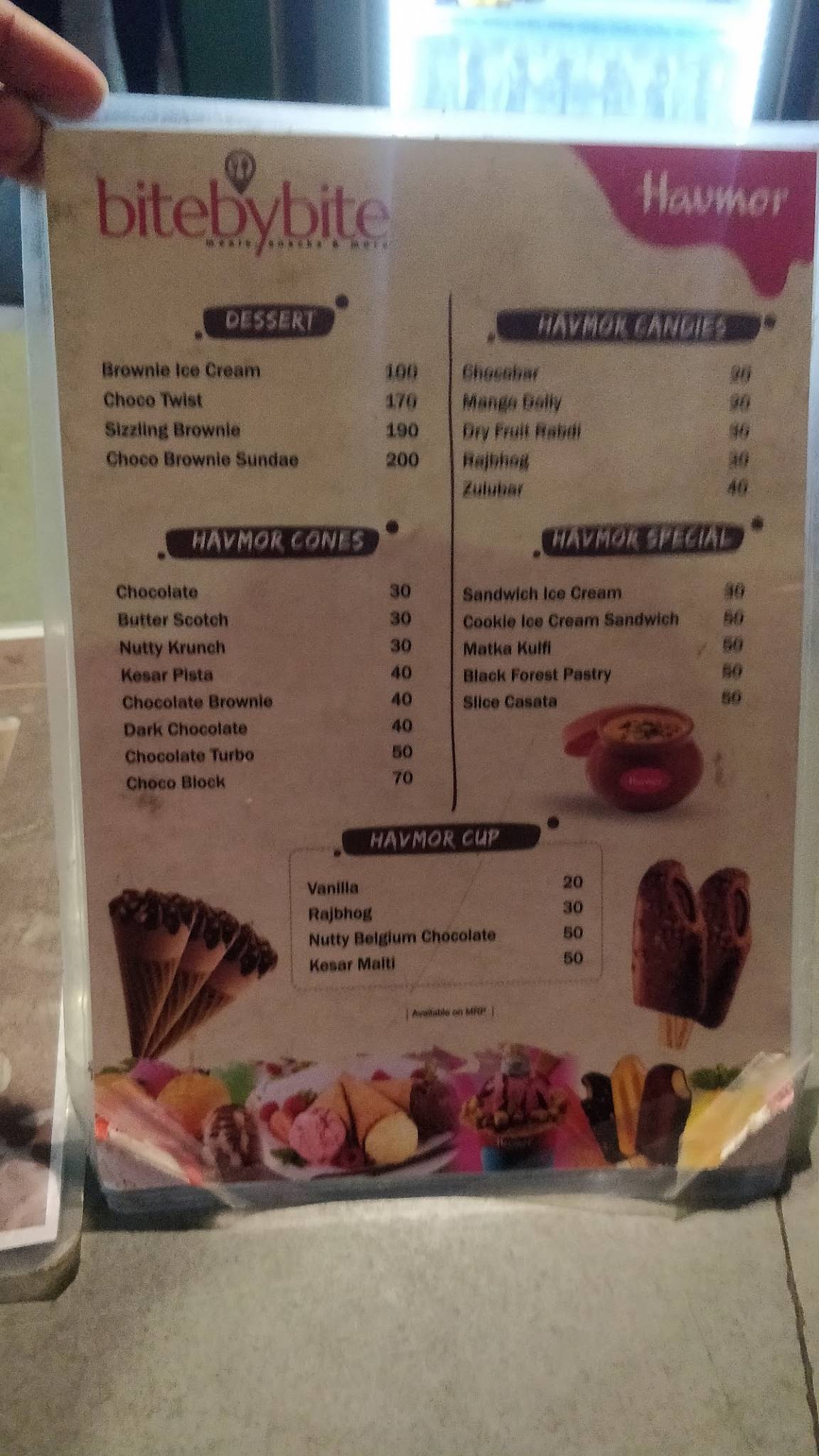 Menu at Bite by Bite, Ahmedabad, Khawaja Nasiruddin Chisty Rd
