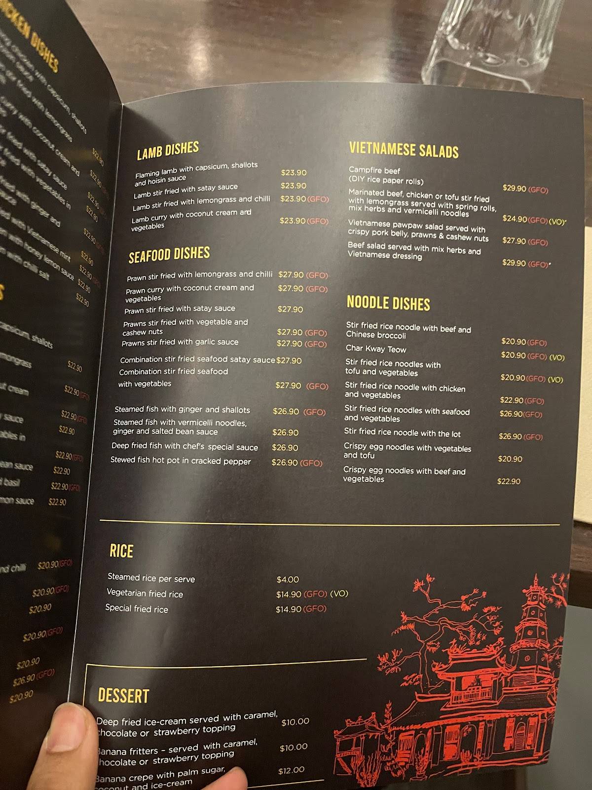 Menu at Bui's Restaurant, Kingston