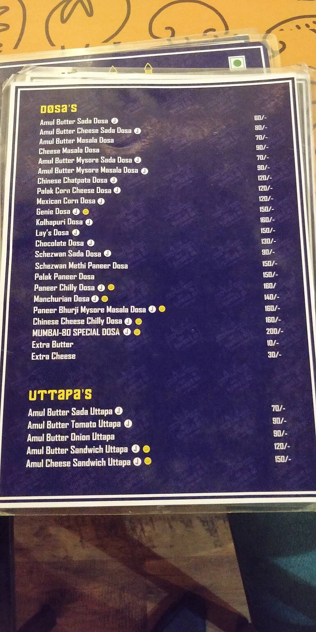 Menu at CAFE MUMBAI-80, Mumbai