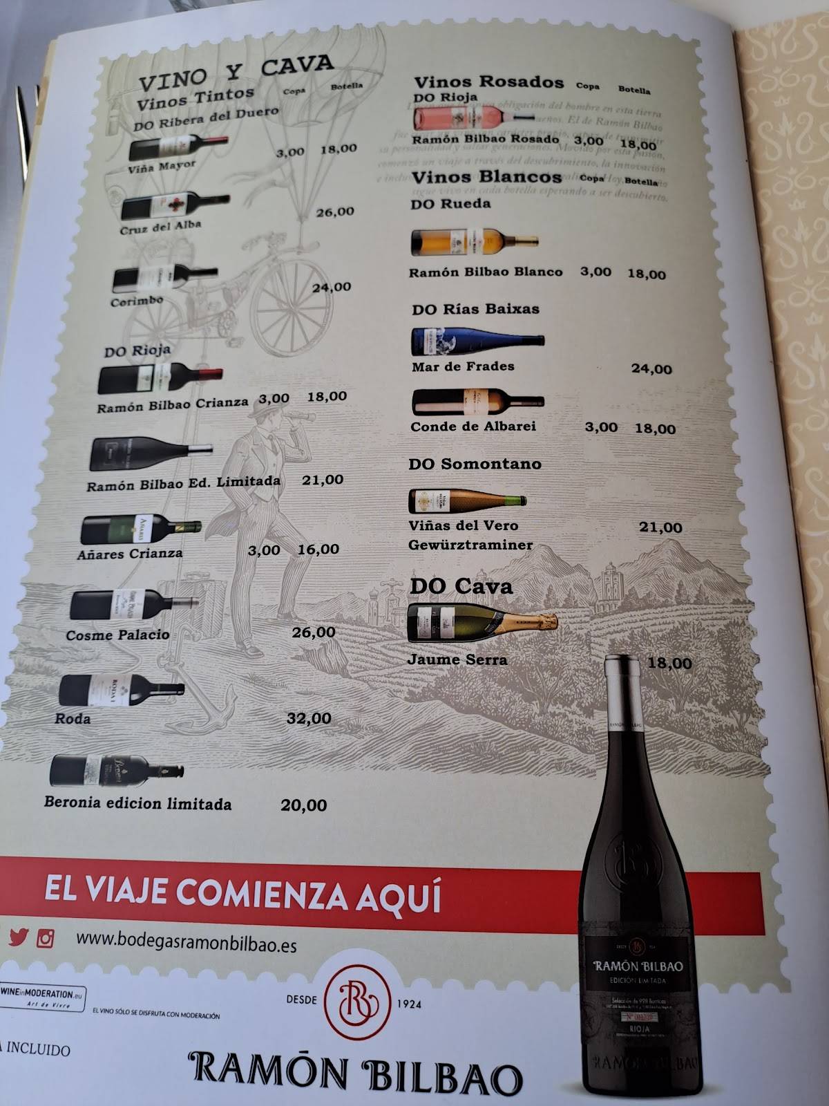 Carta de Café del Gallo, Madrid