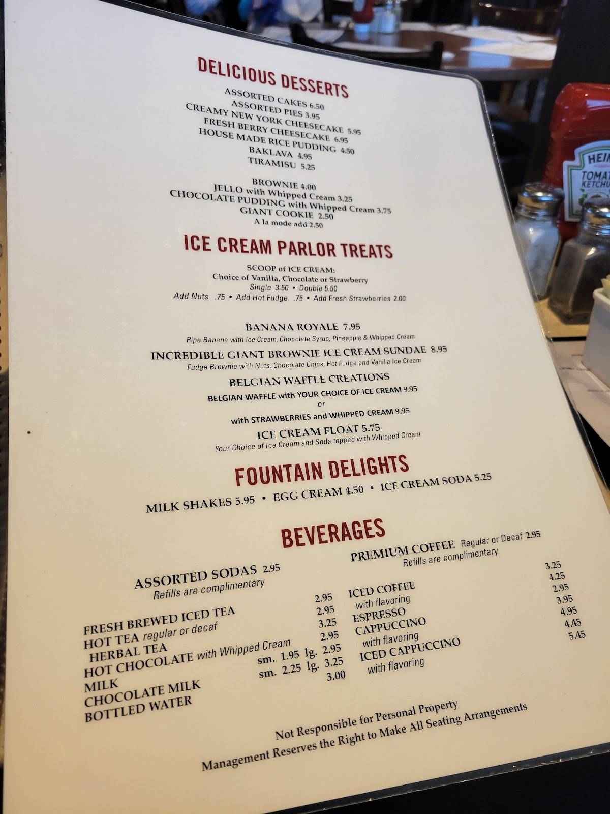 Menu at Central Diner & Grille restaurant, Pittsburgh