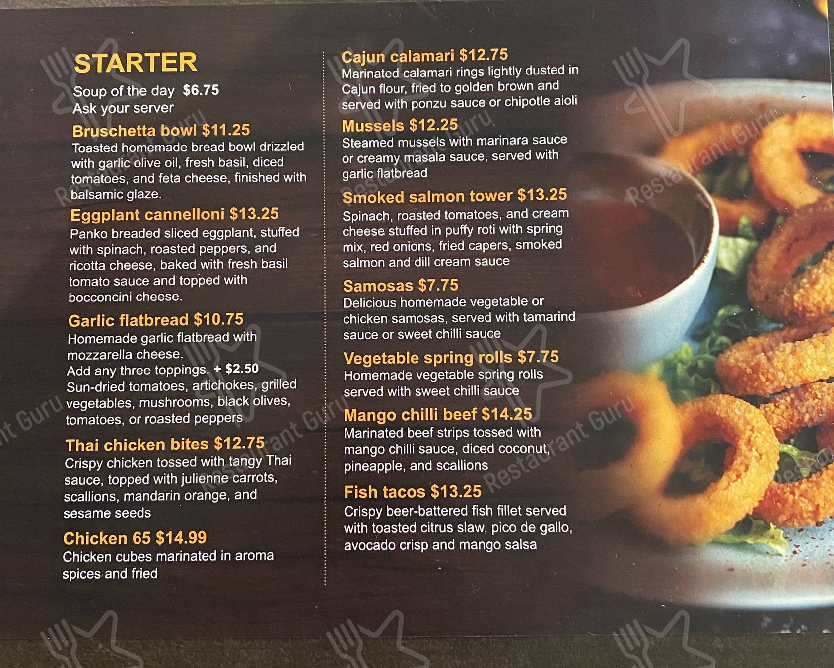 Menu at Chef Basel Cuisine restaurant, Peterborough, Television Rd