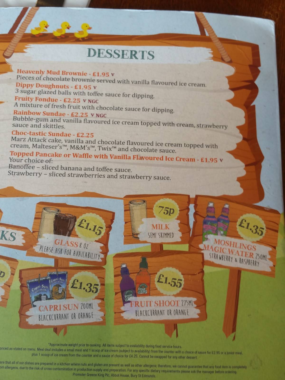 Menu at Cherry Tree Farm - Farmhouse Inns pub & bar, Derby