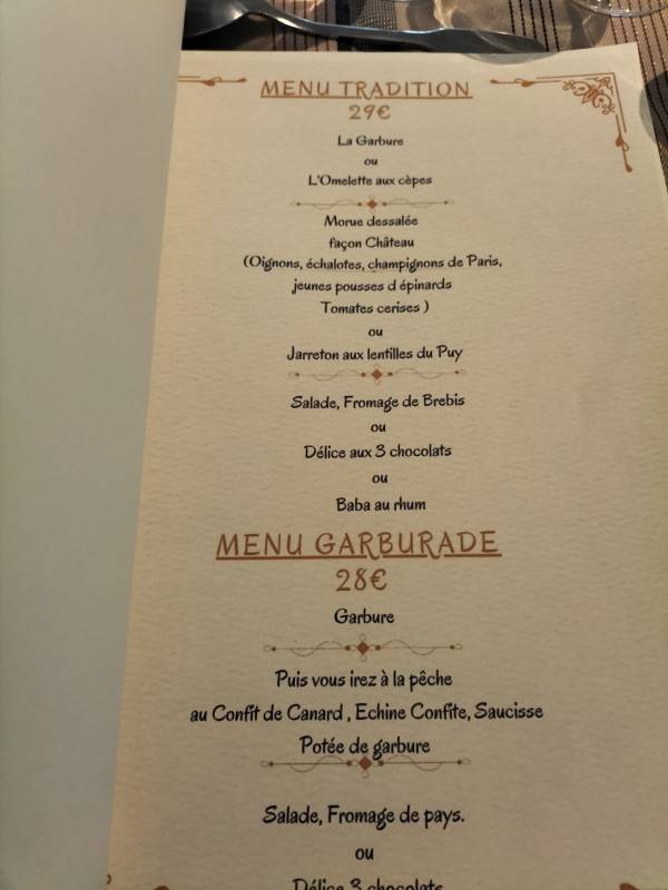 Menu au Restaurant Chez Château Esquiule, Esquiule, 21 Bourg Fronton
