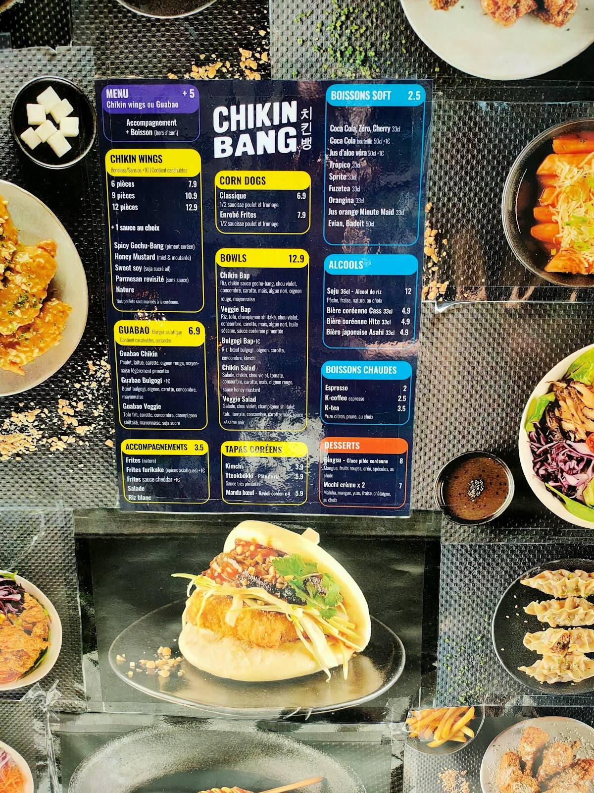 Menu au Chikin Bang - Korean Street Food - Part Dieu restaurant, Lyon