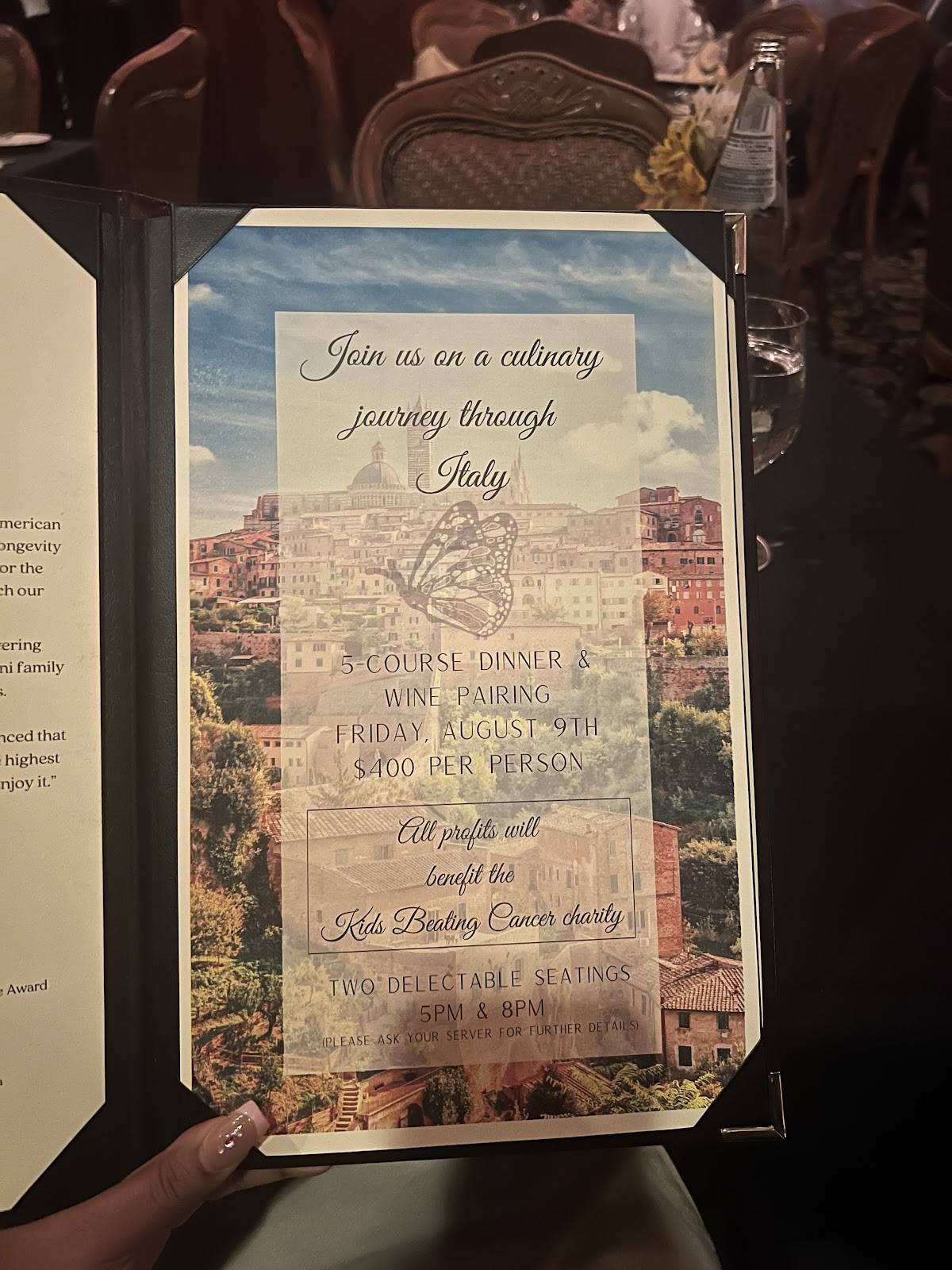 Menu at Christinis Ristorante Italiano restaurant, Orlando, Dr Phillips ...