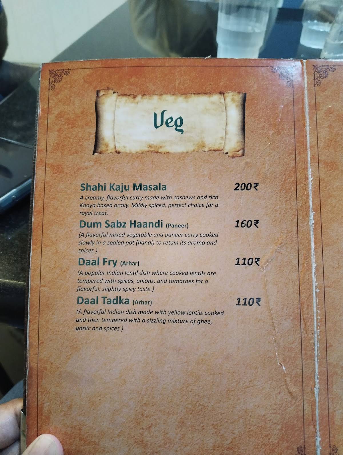 Menu at Daawat Restaurant Parade, Kanpur