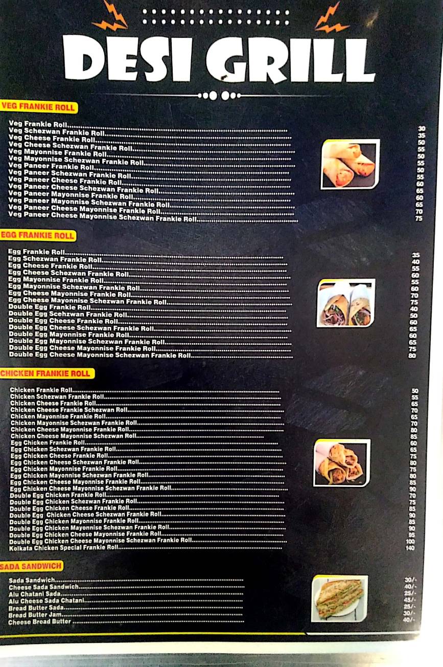 Menu at Desi Grill and Hulk Shawarma, Navi Mumbai
