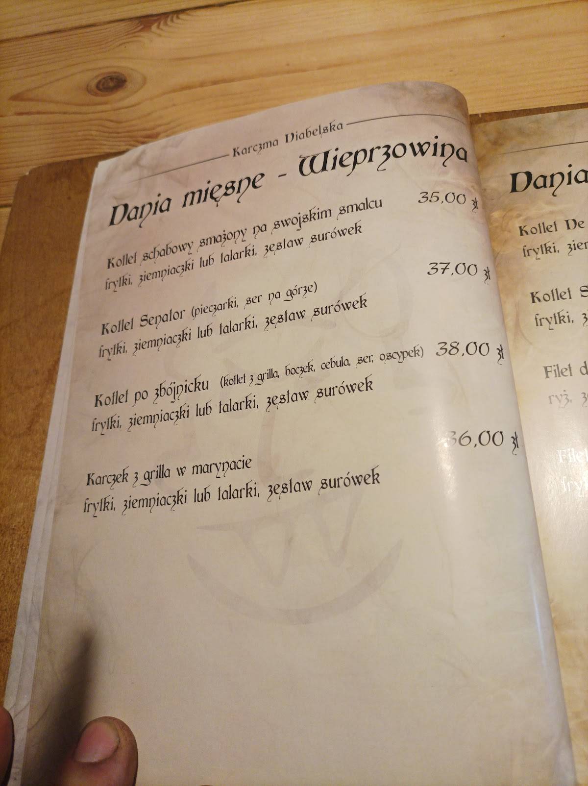 Menu at Diabelska Karczma Piekielnie Dobre Jedzenie restaurant ...
