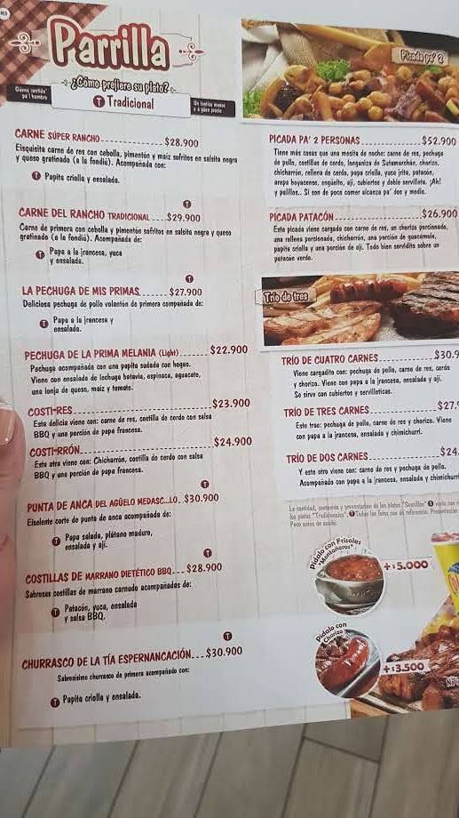 Menu at Don Jediondo Sopitas Y Parrilla, Bogotá, Cl. 137 #55-32