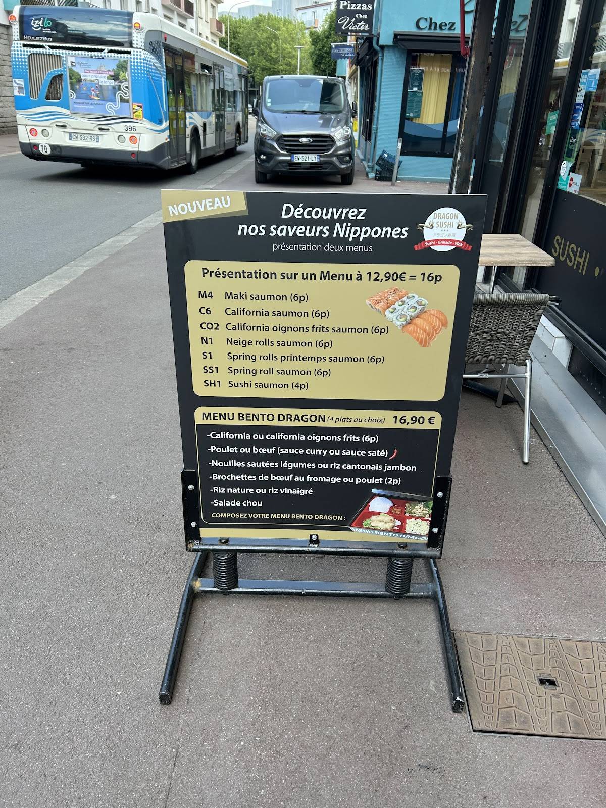 Menu at Dragon Sushi restaurant, Lorient, 11 Rue Victor Masse