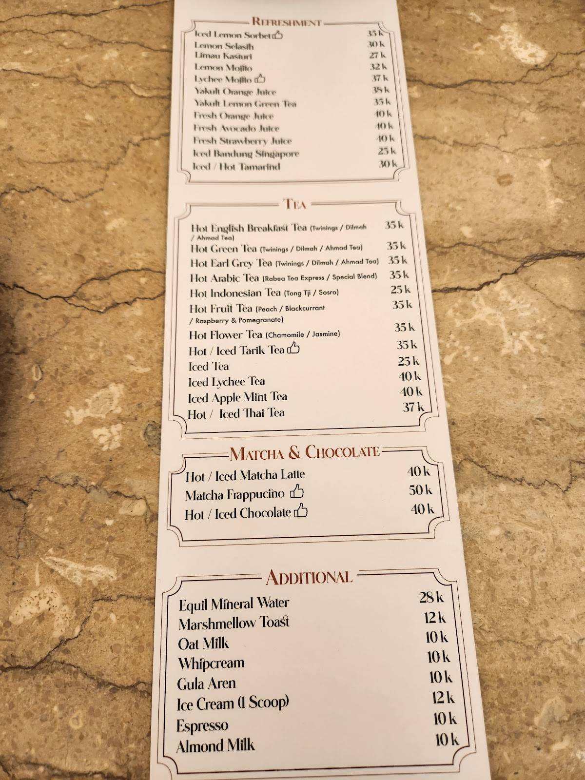 Menu at Dream Dates Artisan Bakery & Restaurant Senopati, South Jakarta
