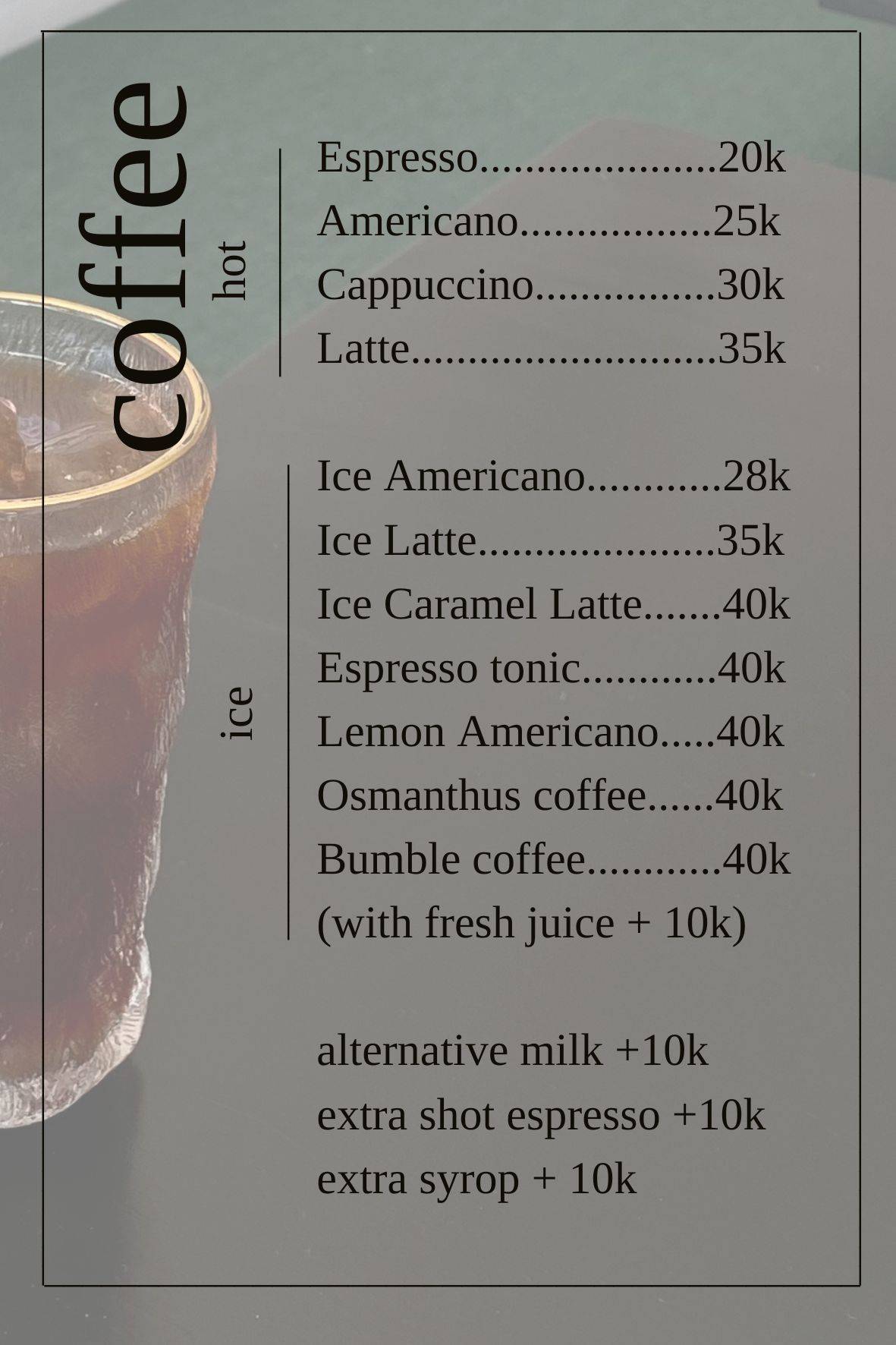Menu at EASY CAFE, Kuta Selatan