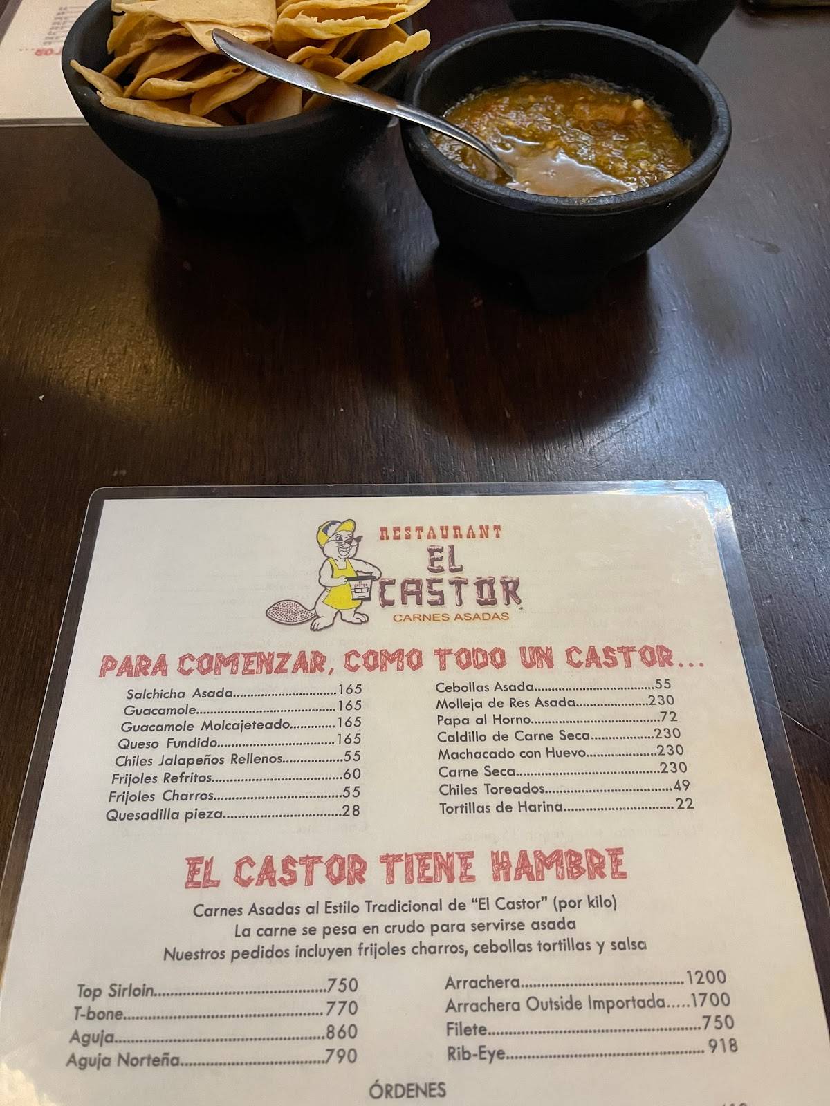 Carta del restaurante EL CASTOR PABELLON M, Monterrey, Constitución ...