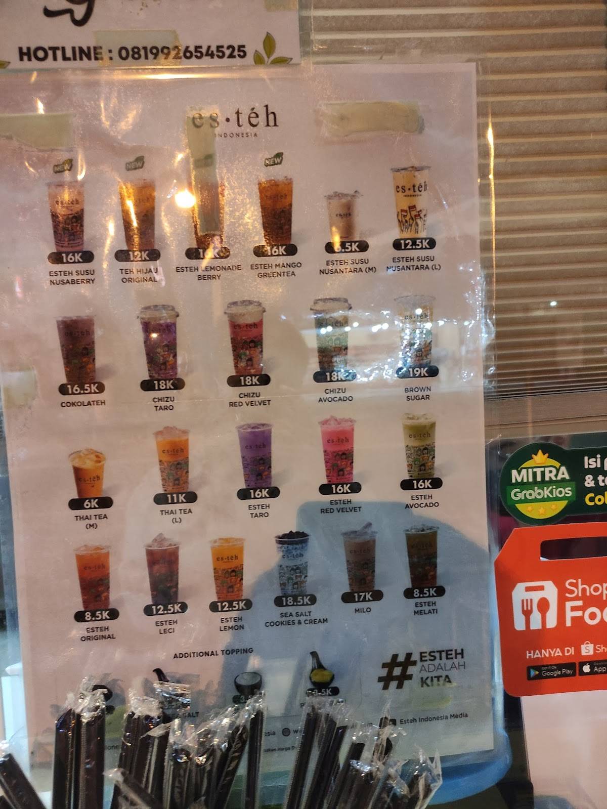 Carta de ES TEH INDONESIA, Yogyakarta