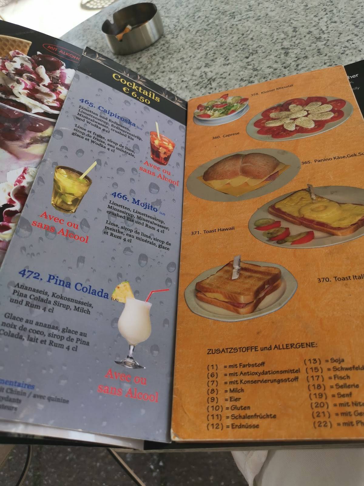 Menu at Eiscafé Villa Veneta, Kehl