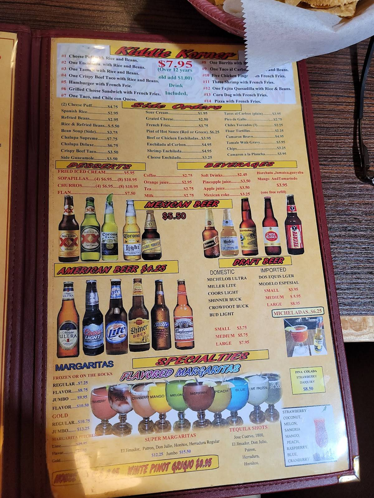 Menu at El Jimador Mexican Grill #5 restaurant, Bellville