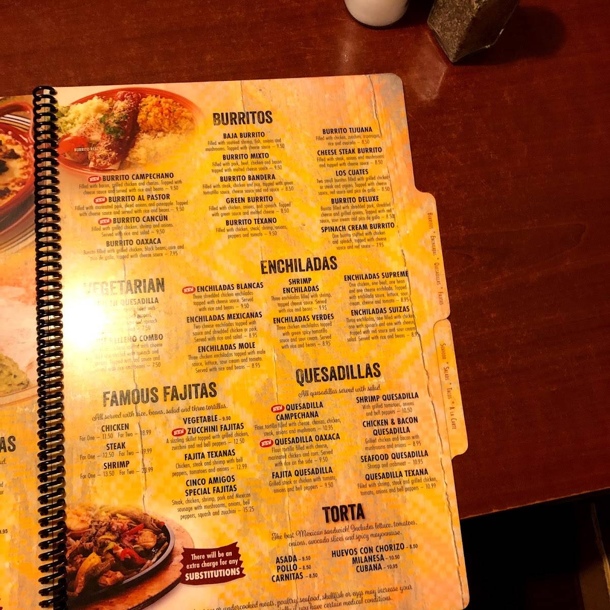 Carta del restaurante Elena's Mexican Grill, Arden, Hendersonville Rd