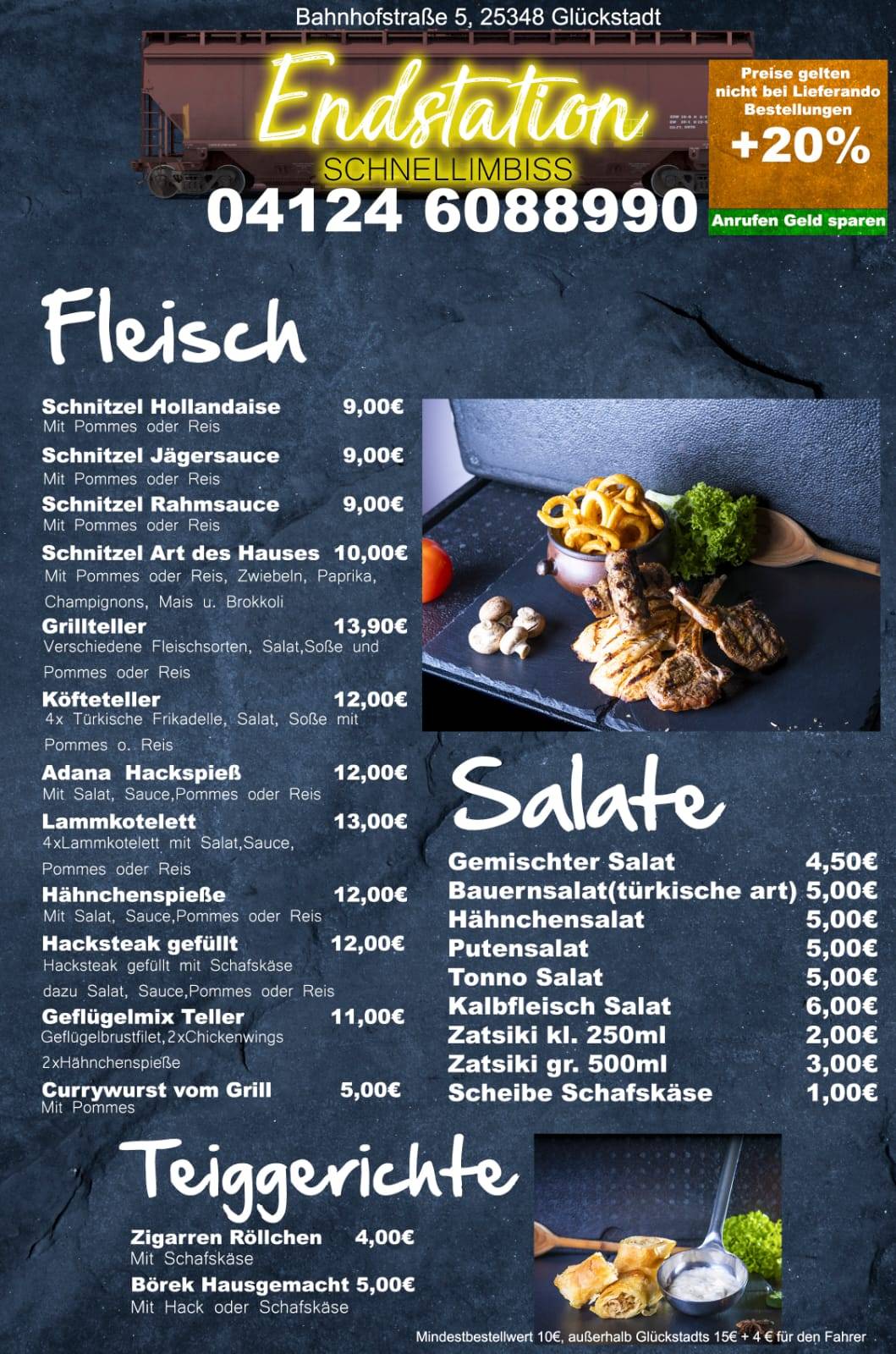 Menu at Endstation Schnellimbiss Glückstadt restaurant, Glückstadt