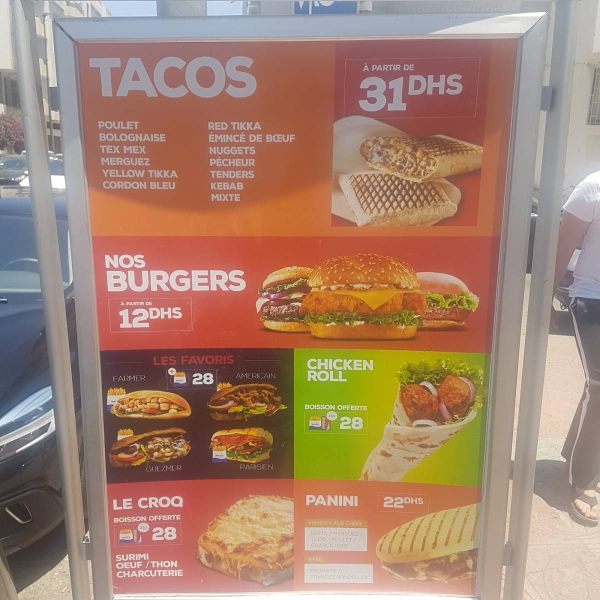 Menu at Face Burger restaurant, Rabat, 16 Av. Michlifen
