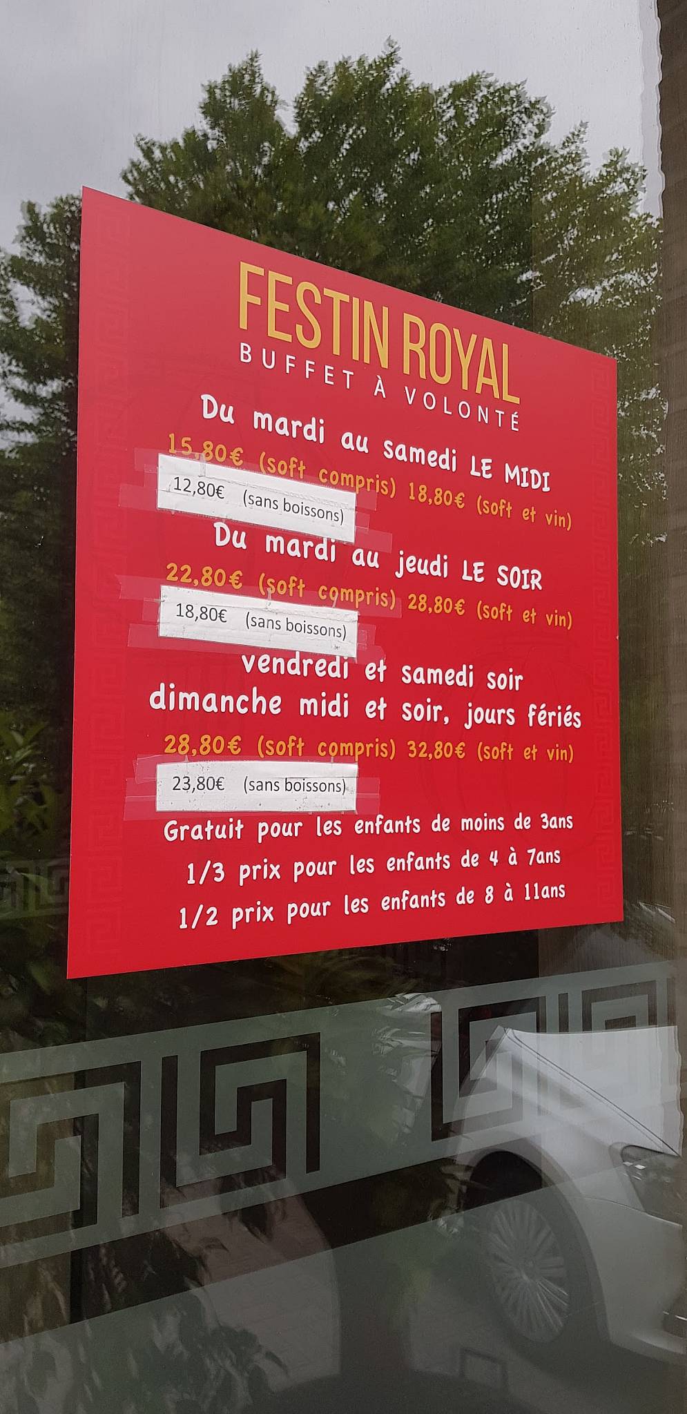 Menu au Festin Royal, Mouscron