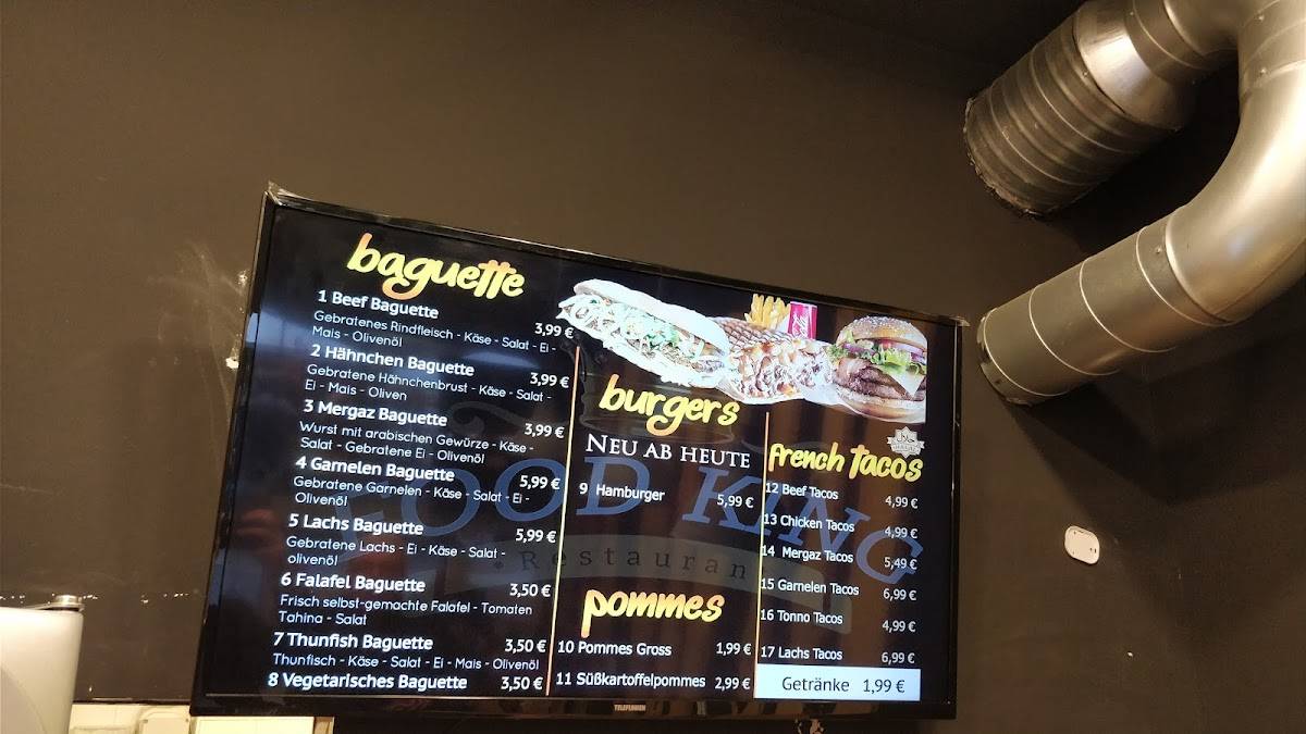 Speisekarte von Food King Tacos Dortmund restaurant, Dortmund ...