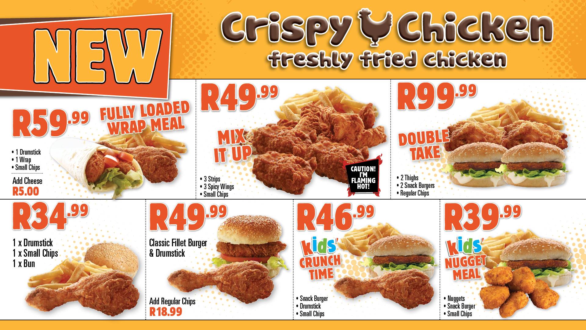 Menu at Crispy Chicken Newlands West restaurant, Durban