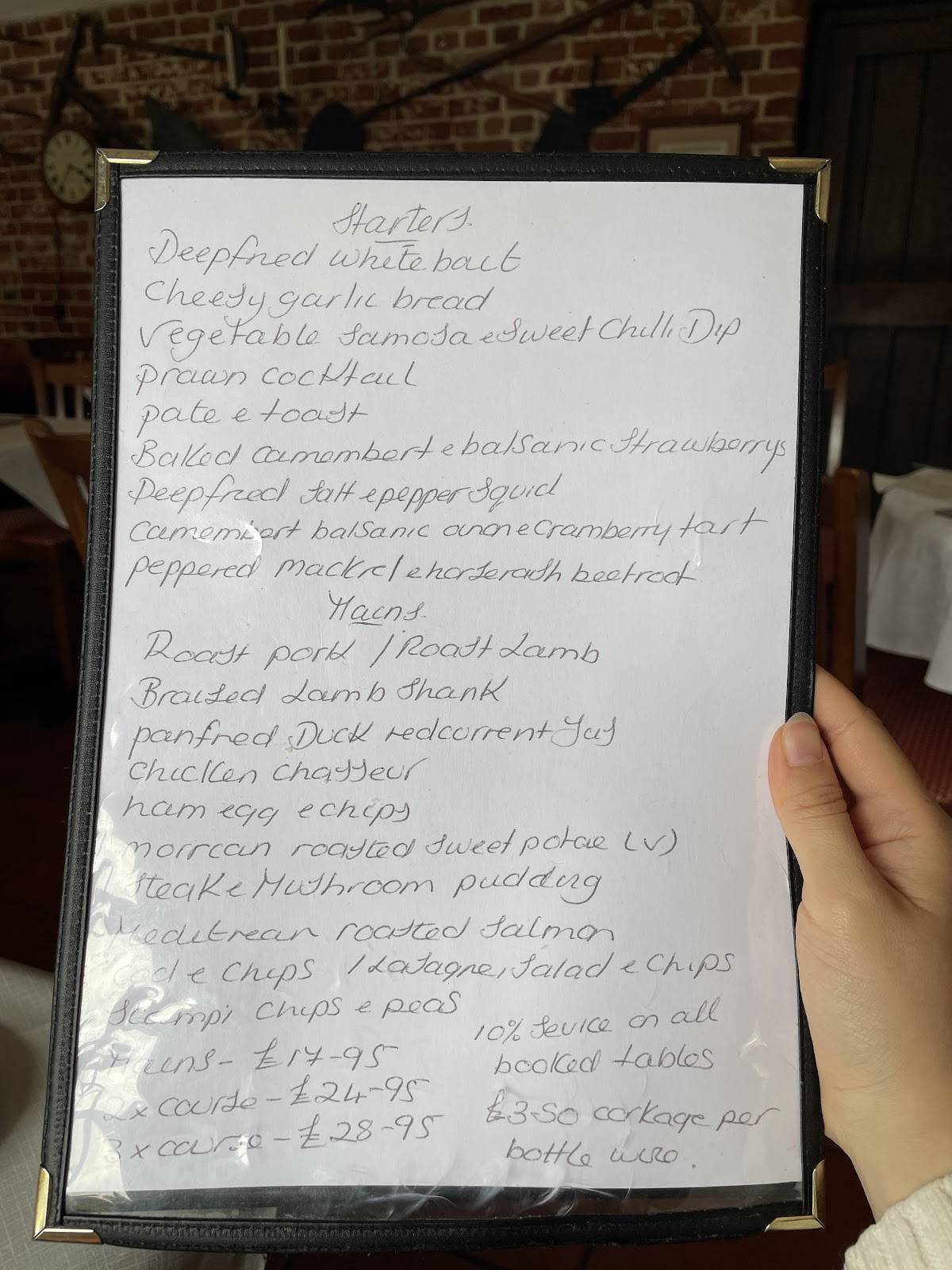 Menu at Frogpool Manor Restaurant, Chislehurst