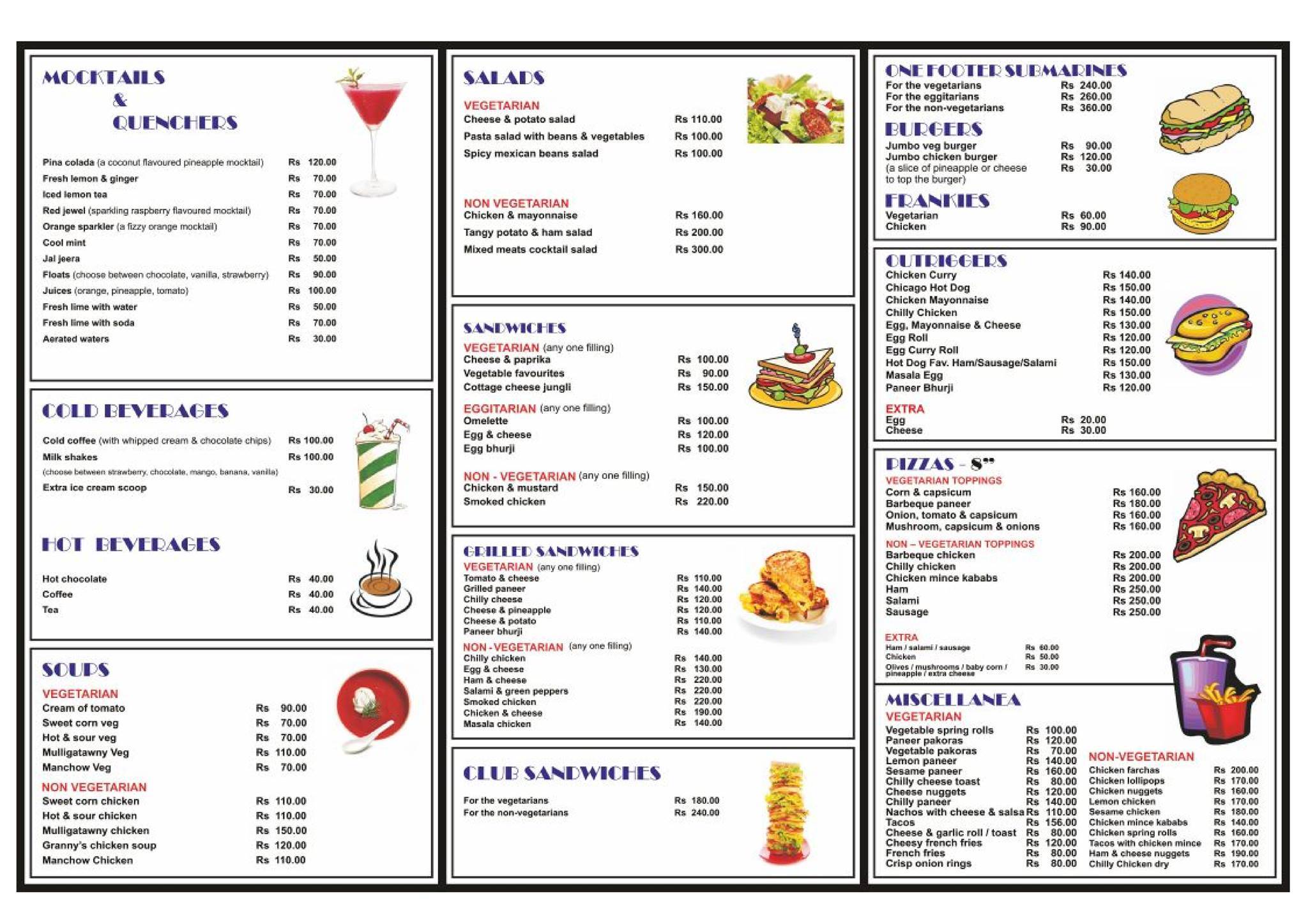 Menu at Goodies Cafe (Racecourse), Vadodara, Natubhai Centre
