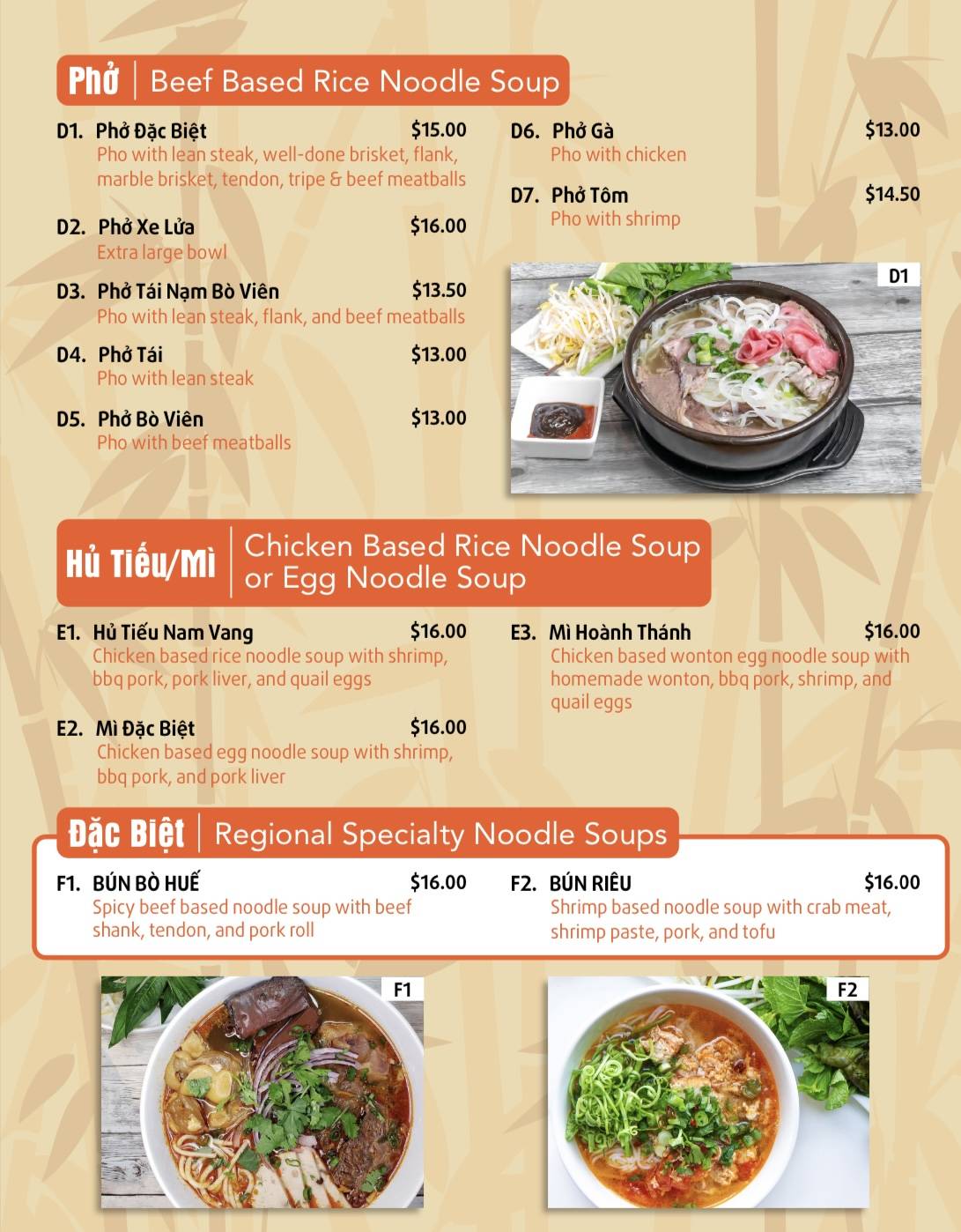 Menu at Grain River Asian Bistro restaurant, Catalina