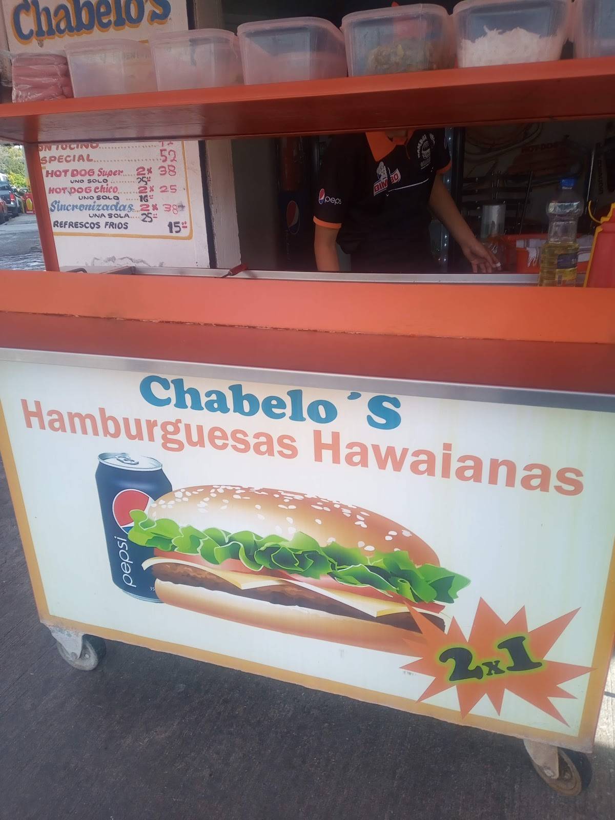 Menu at Hamburguesas Hawaianas Chabelo's restaurant, Puebla City
