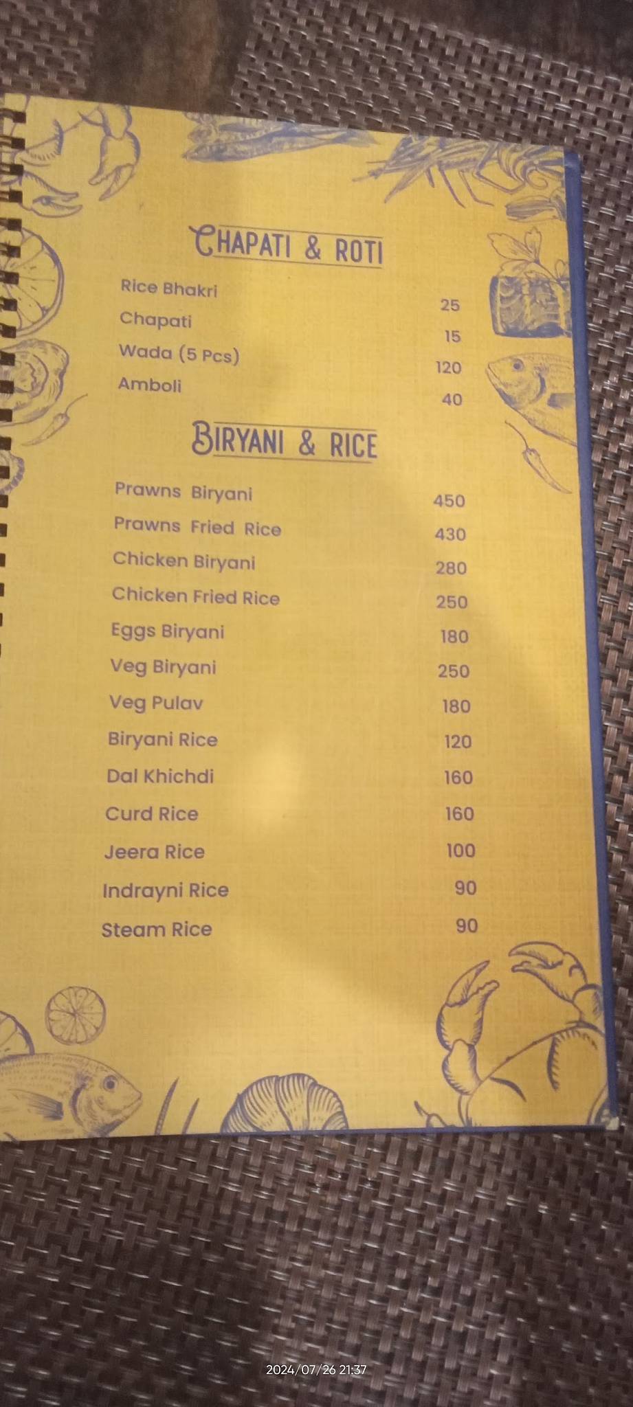 Menu at Hotel Aamantran Fish, Pimpri-Chinchwad