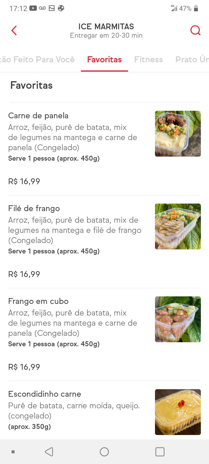 Menu at Ice marmitas restaurant, Sinop