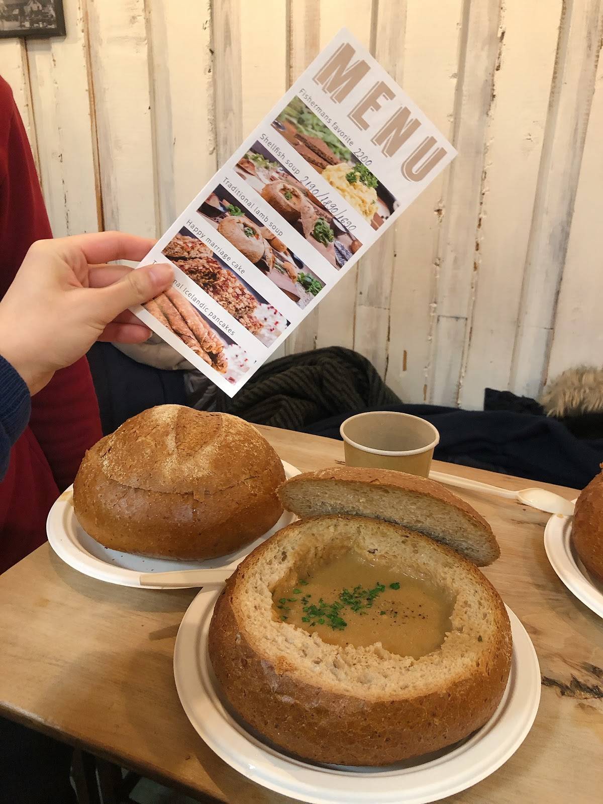Menu at Icelandic Street Food restaurant, Reykjavík, Lækjargata 8