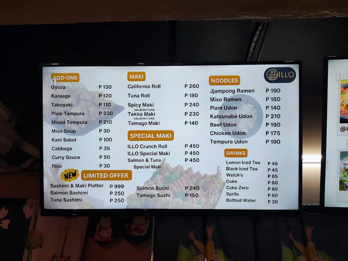 Menu at Ichiro Japanese Restaurant, Manila, Padre Noval St