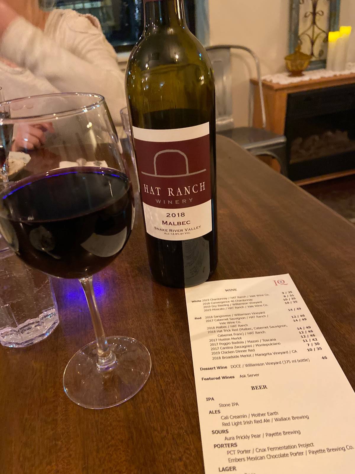 Menu at Italianesque restaurant, Nampa