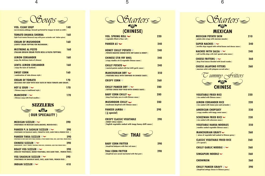 Menu at Jaipur Jungle Restaurant, Ajmer, 6th Floor