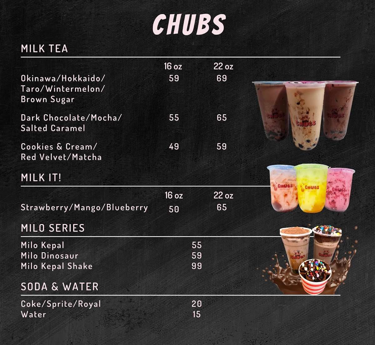 Menu at Jellicious x Chubs restaurant, Quezon City