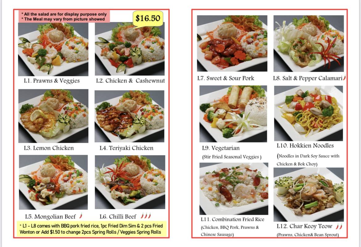 Menu at Kang's Woks Asian Restaurant, Healesville