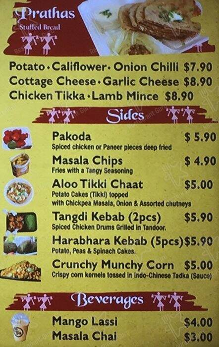 Menu at Kati Grill restaurant, Auckland, 41 May road