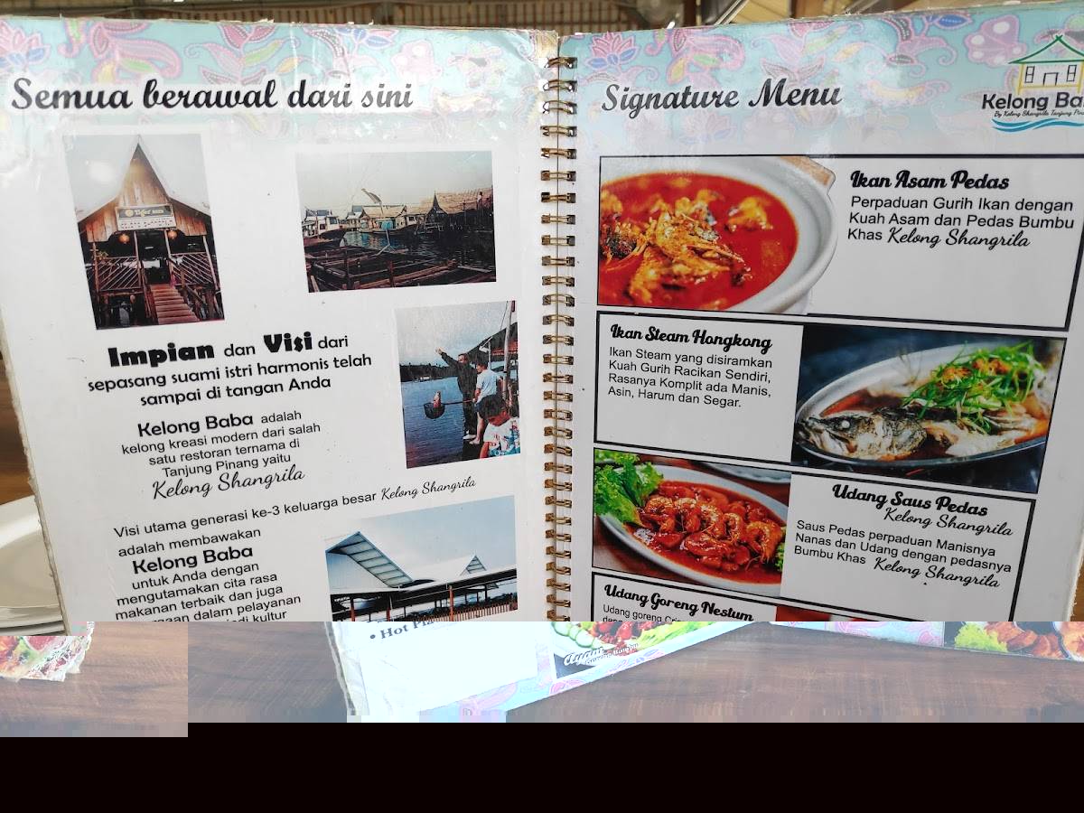 Menu at Kelong Baba by Kelong Shangrila Tj. Pinang restaurant, Batam
